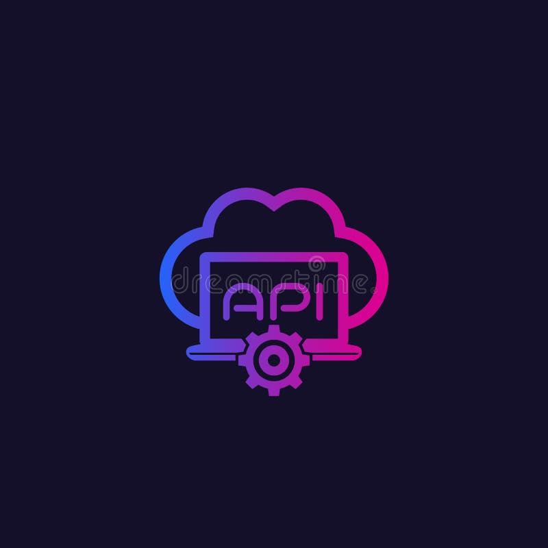 Cloud-API-Symbol vektor abbildung. Illustration von netz - 162337278