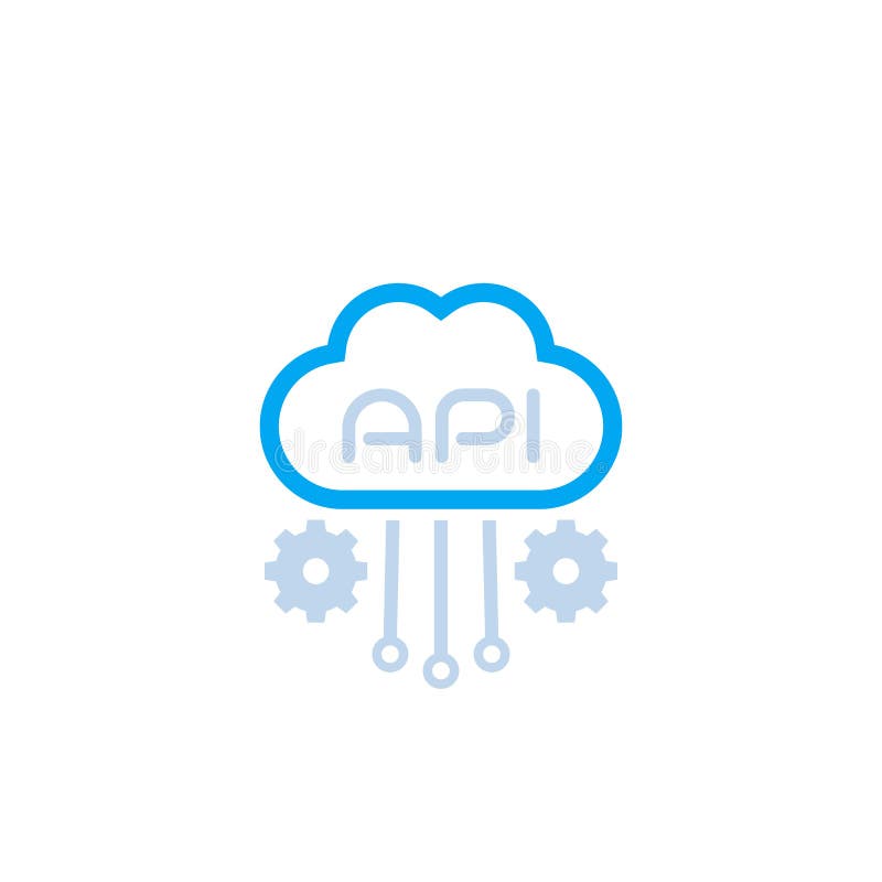 API, Wolken-Software-Ikone vektor abbildung. Illustration von steuerung ...