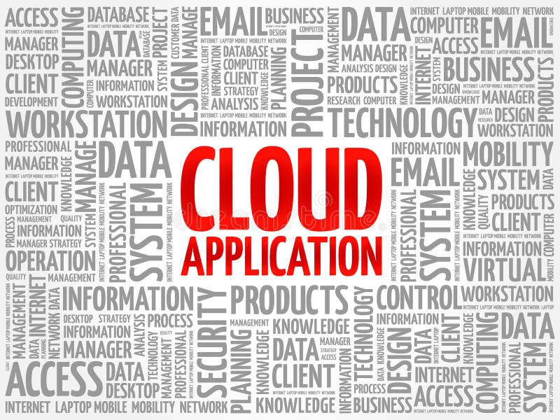 Application word cloud stock illustration. Illustration of html - 200807552