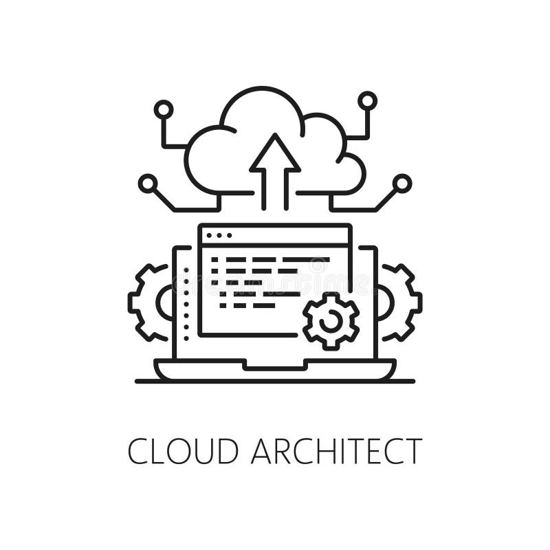 Cloud Architect Illustration Concept on a White Background Stock Vector ...