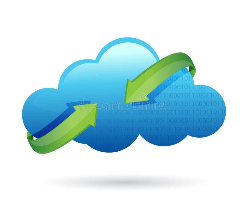 Cloud and Arrow. Cloud Computing Concept Stock Illustration ...