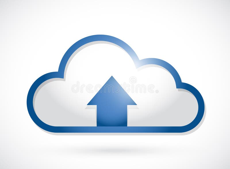 Cloud and Arrow Illustration Design Stock Illustration - Illustration ...