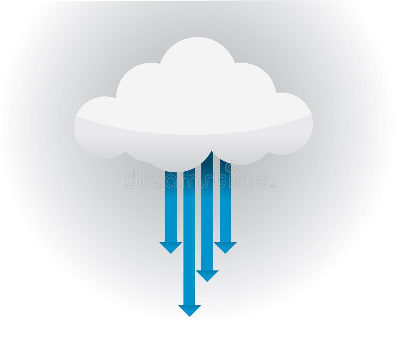Cloud and Arrow Illustration Design Stock Illustration - Illustration ...