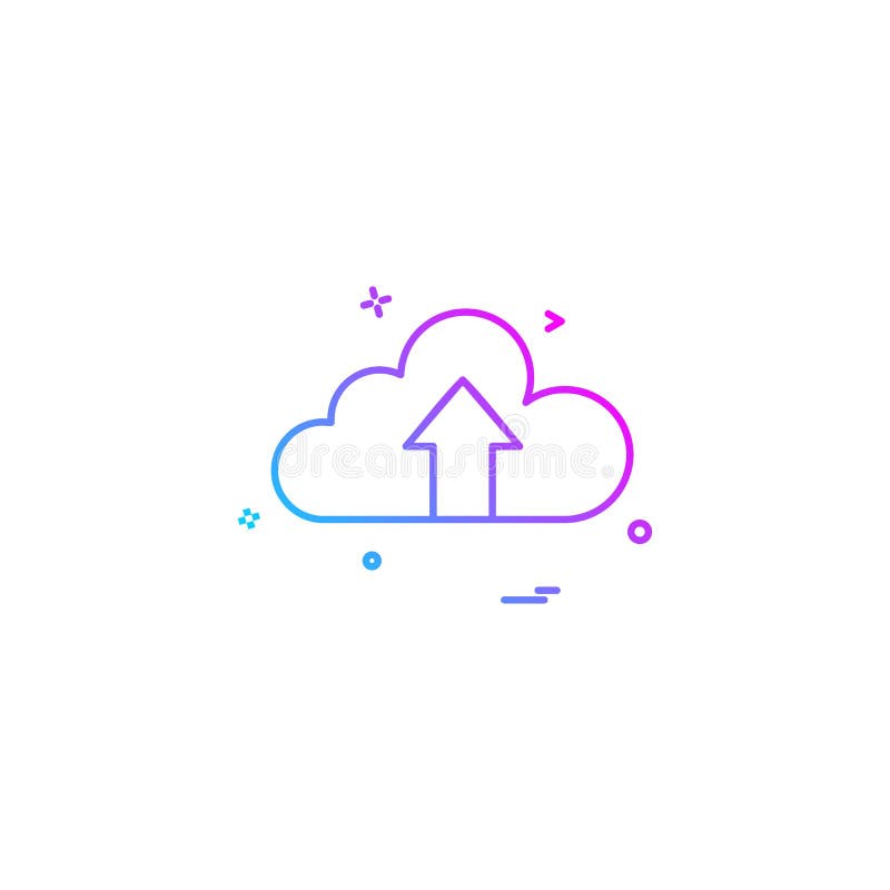 Cloud arrow up icon stock vector. Illustration of concept - 125527083