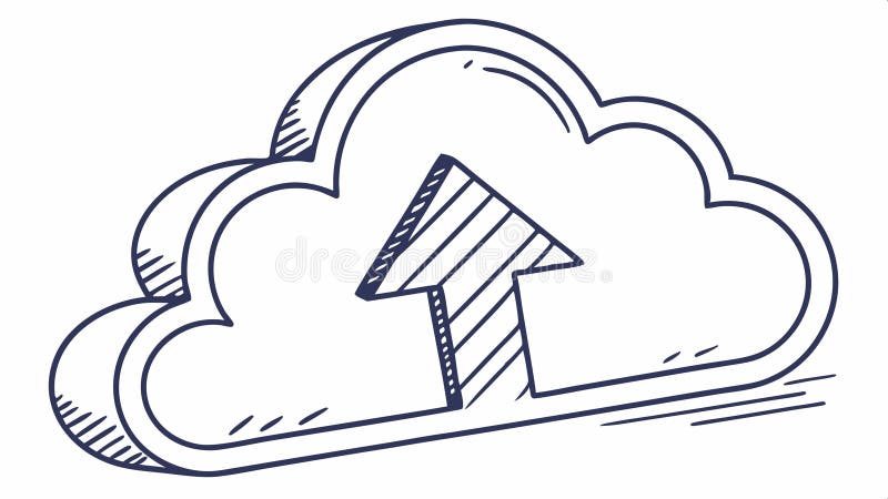 Cloud with Arrow Up, Representing Cloud Upload, Data Transfer, and Cloud Service Vector Design ...