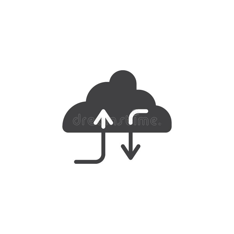 Cloud Arrows Isolated Vector Icon that Can Easily Modify or Edit. Stock ...