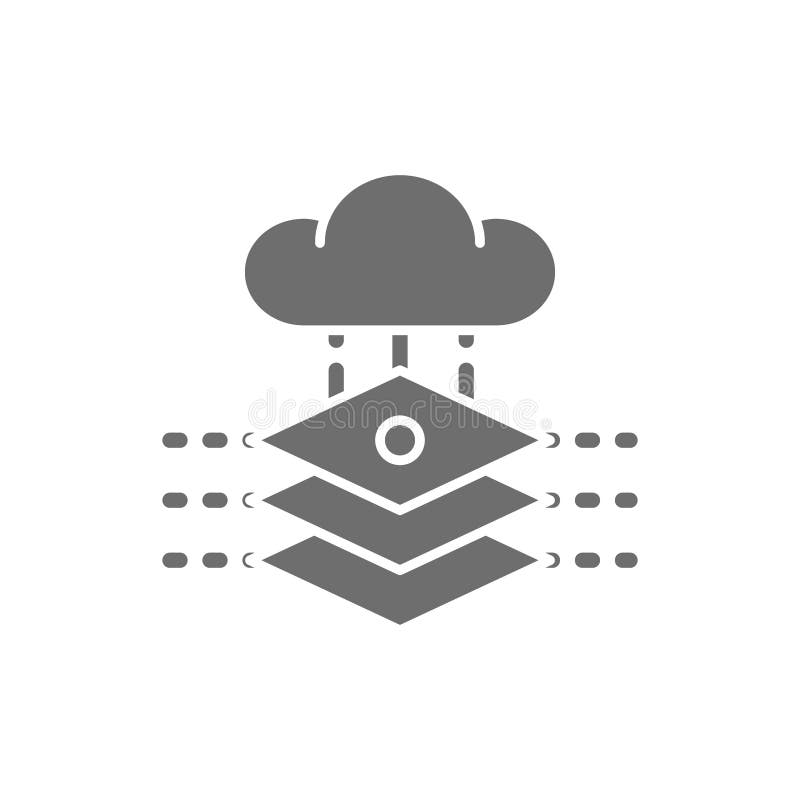 Cloud with Artificial Intelligence Server, Database, Big Data Pattern with Various Icons. Stock ...