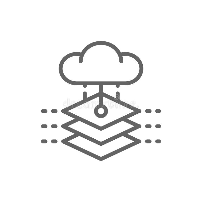Cloud with Artificial Intelligence Server, Database, Big Data Pattern with Various Icons. Stock ...