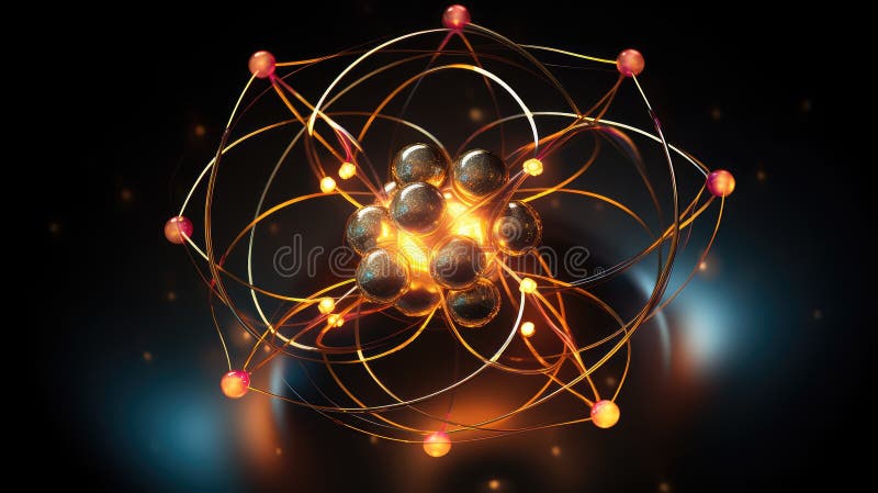 Cloud atom model stock illustration. Illustration of mass - 318204222