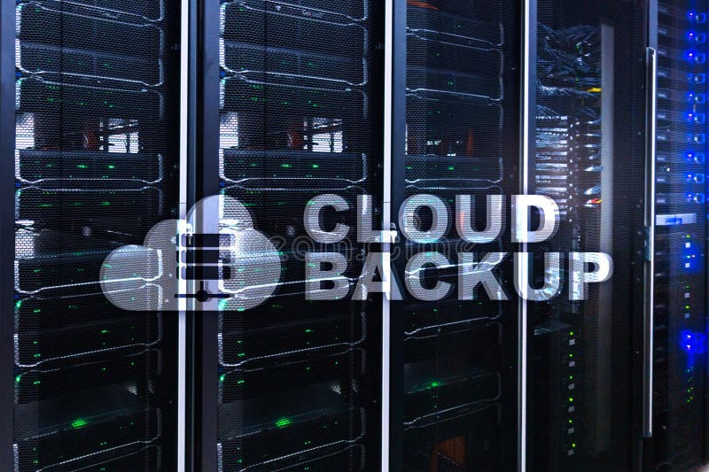 Cloud Backup. Server Data Loss Prevention Stock Image - Image of ...