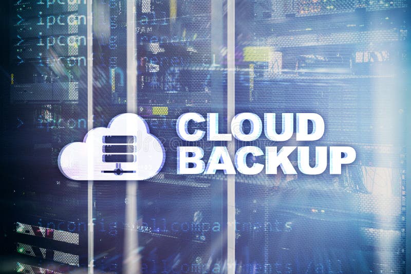 Cloud Backup. Server Data Loss Prevention Stock Photo - Image of white ...