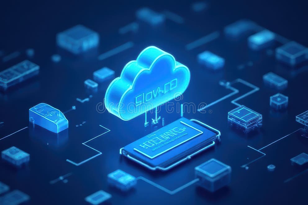 Cloud Backup Solution Graphics Stock Illustration - Illustration of ...