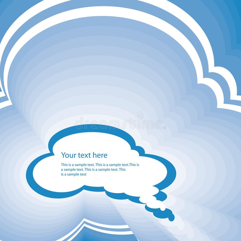 Cloud balloon stock vector. Illustration of blue, space - 9443432