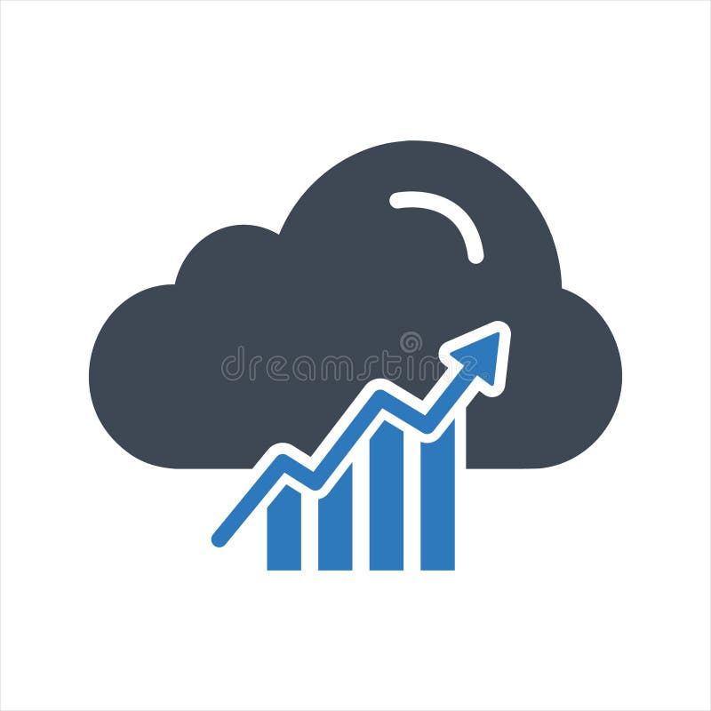 Cloud with a Bar Chart Icon. Cloud Business Icon Stock Vector ...