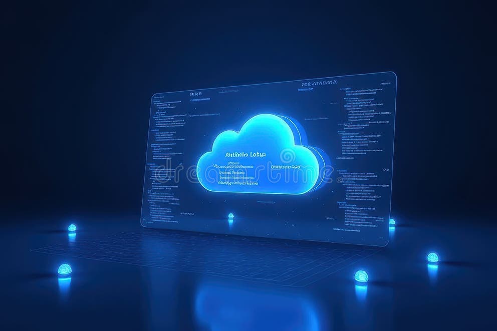 Cloud-based AI and Machine Learning Stock Illustration - Illustration ...