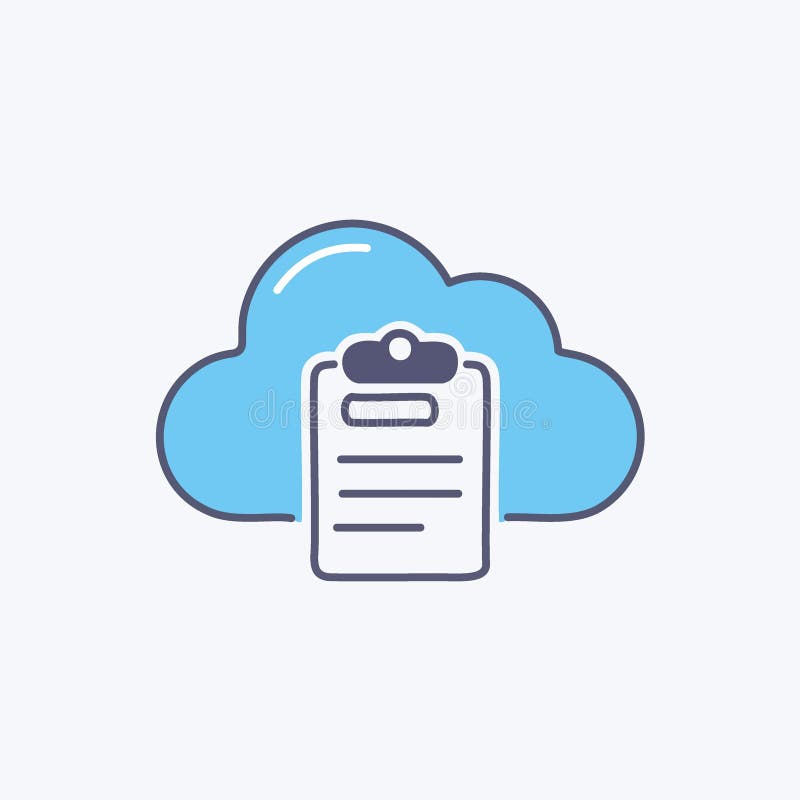 Cloud Based Checklist Icon. Colorful Icon of a Checklist Inside a Cloud ...