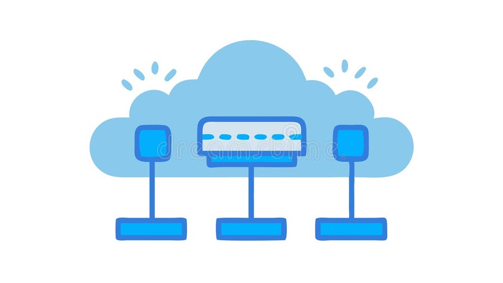 Cloud-Based Data Processing and Storage Infrastructure, Vector Design ...