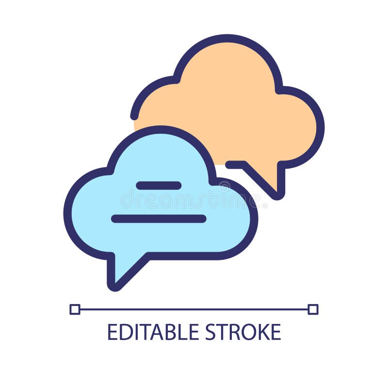 Cloud Based Live Chat Pixel Perfect RGB Color Icon Stock Illustration ... Cloud Based Live Chat Pixel Perfect RGB Color Icon Stock Illustration ...