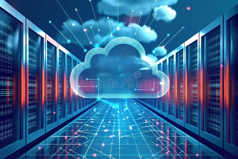 Communication between the Vast Array of Satellites. Generative AI Stock ...