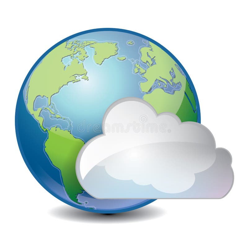 Cloud Based Sharing Global Concept Icon Stock Vector - Illustration of ...