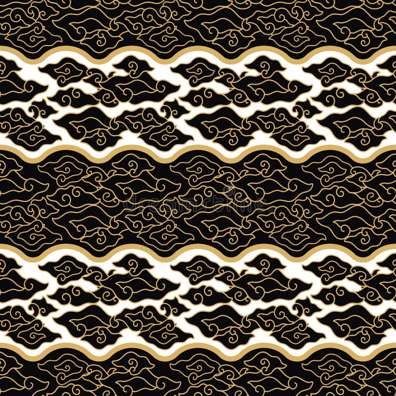 Cloud Batik Textile Design Pattern 059 Stock Vector - Illustration of ...
