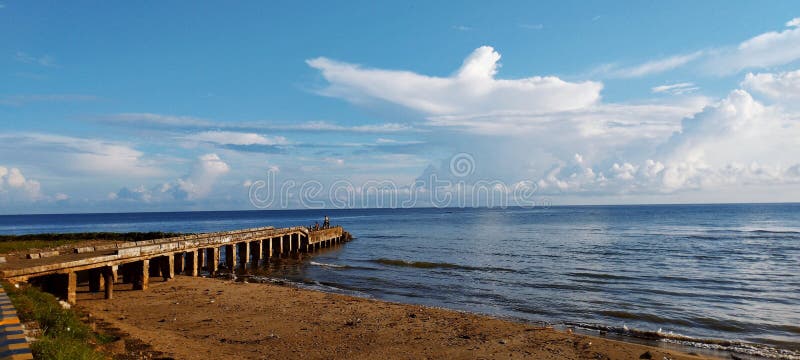 Cloud and Beach at the Nias Island in the Morning Stock Photo - Image ...