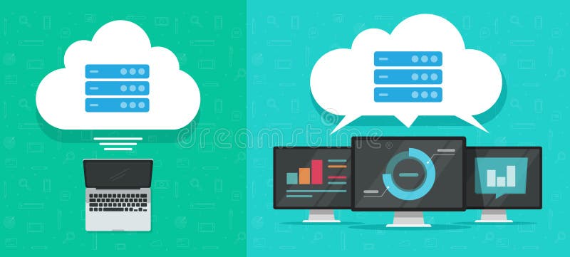 Cloud Big Data Ai Servers Storage Vector Platform Technology Icon or ...