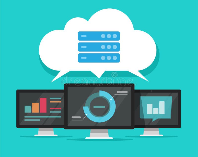 Cloud Big Data Server Infrastructure Analysis Vector or Datacenter ...