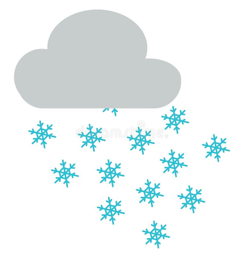 Cloud with Big Snowflakes, Icon Stock Vector - Illustration of small ...