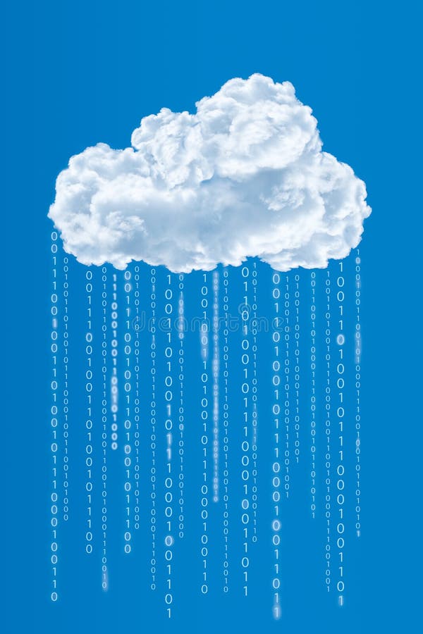 Cloud And Binary Code Cloud Computing Concept Stock Image Image Of Code Abstract 43928197