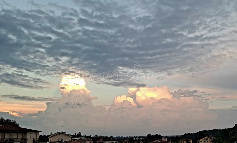 Cloud Black in the Varese Sky Near Tornado Stock Image - Image of ...