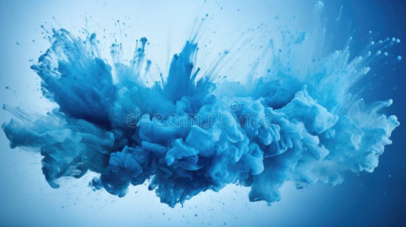 Cloud blue color explosion stock illustration. Illustration of soft ...