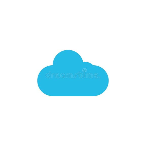 Cloud. Cloud Blue Icon Isolated on White Background Stock Vector ...