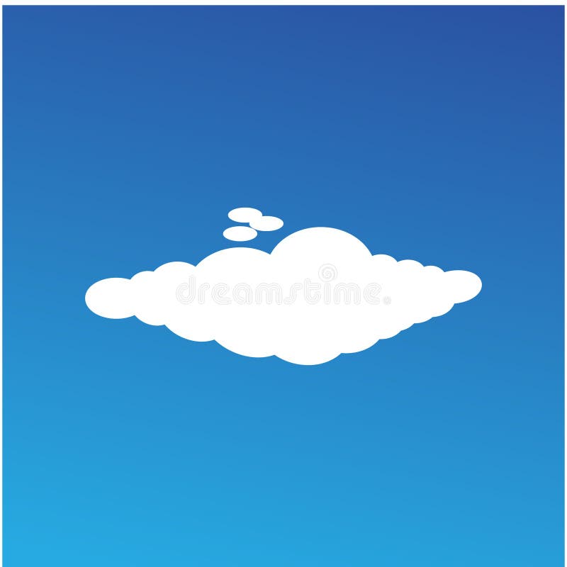 Cloud Blue Sky Illustration Vector Flat Element Design Stock Vector ...