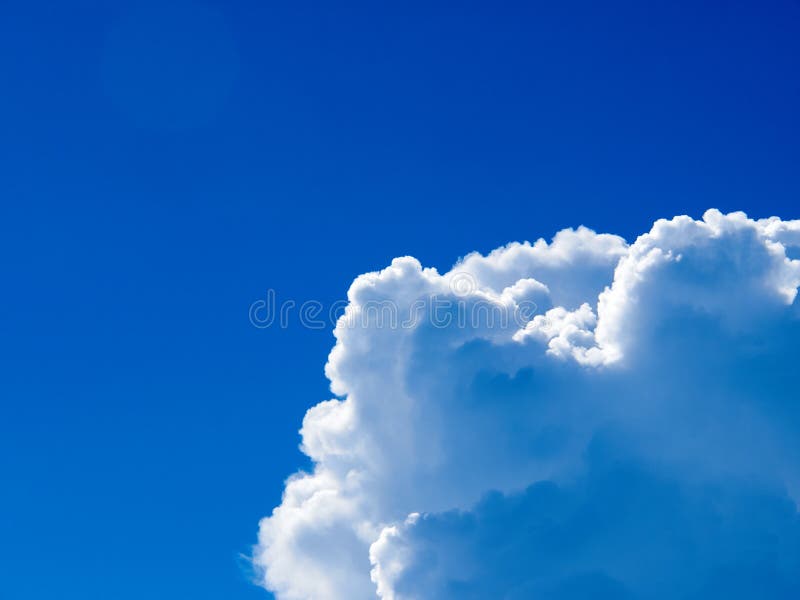 Cloud on Blue Sky with Little Flare Stock Photo - Image of ozone ...