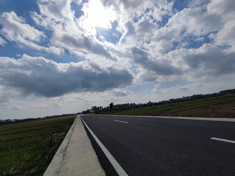 Cloud Blue Sky Road Highway Landscape Stock Image - Image of cloublue ...