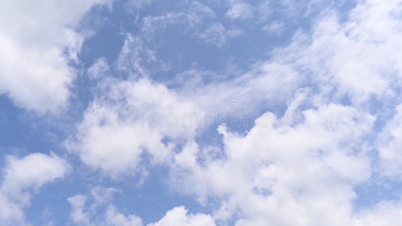 Cloud and Blue Sky Time-lapse of Dramatic Fast Moving White Clouds on Sunny Blue Sky Stock Video ...
