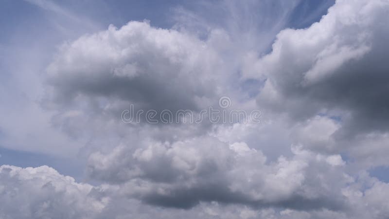 Cloud and Blue Sky Time-lapse of Dramatic Fast Moving White Clouds on Sunny Blue Sky Stock Video ...