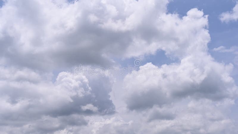 Cloud and Blue Sky Time-lapse of Dramatic Fast Moving White Clouds on Sunny Blue Sky Stock Video ...