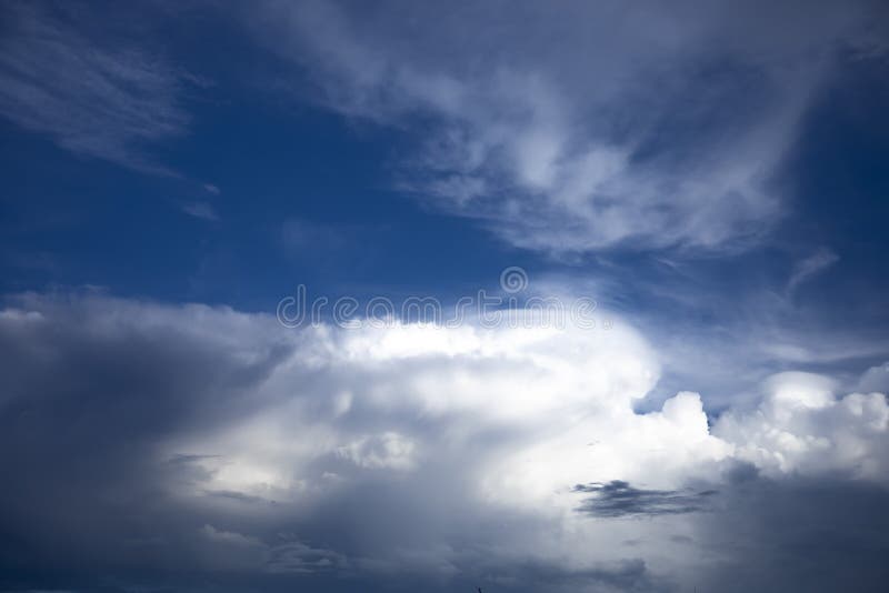 Cloud in the Blue Sky at Mt.Fuji in Japan Stock Photo - Image of ...