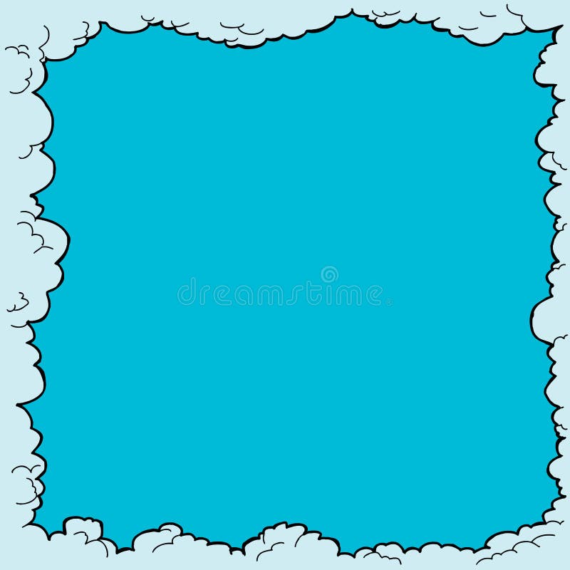 Cloud Border stock vector. Illustration of vector, frame - 39341641