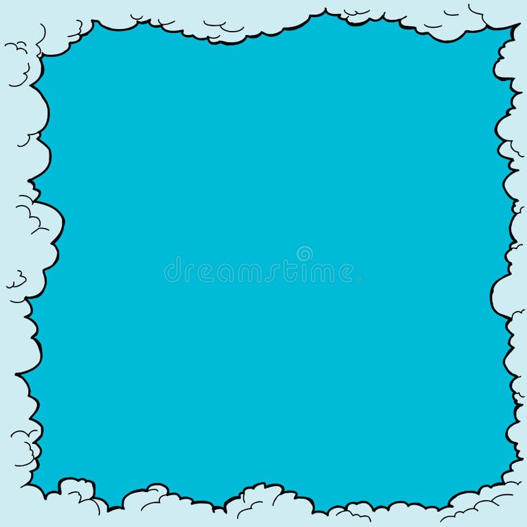 Cloud Border stock vector. Illustration of vector, frame - 39341641