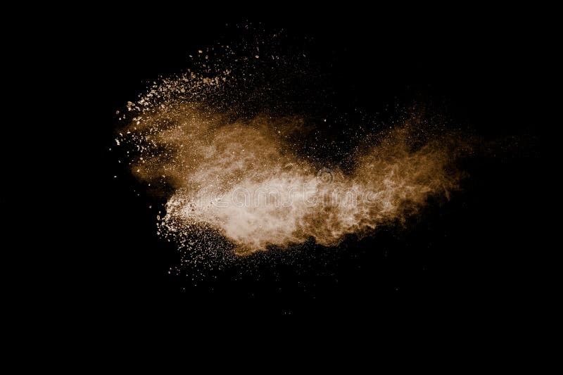 Brown Dust Powder Explosion. Stock Photo - Image of cloud, design ...