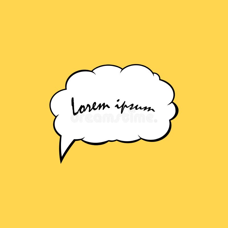 Cloud Bubble Icon for Message. Comic Speech Stock Vector - Illustration ...