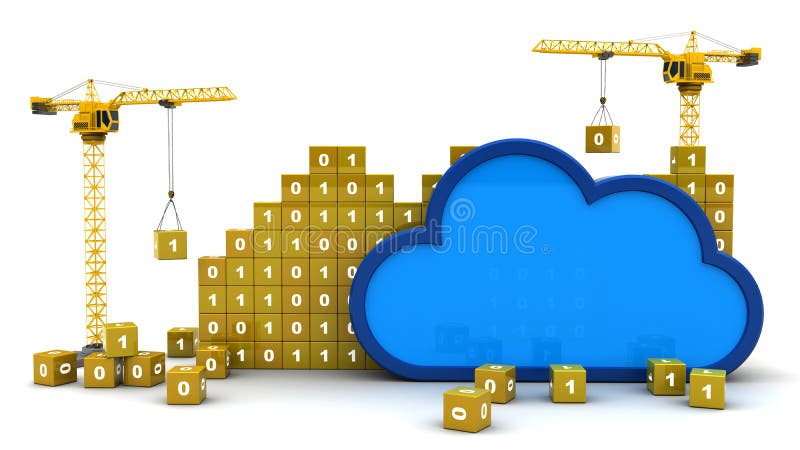 Cloud building stock illustration. Illustration of engineering - 81001051