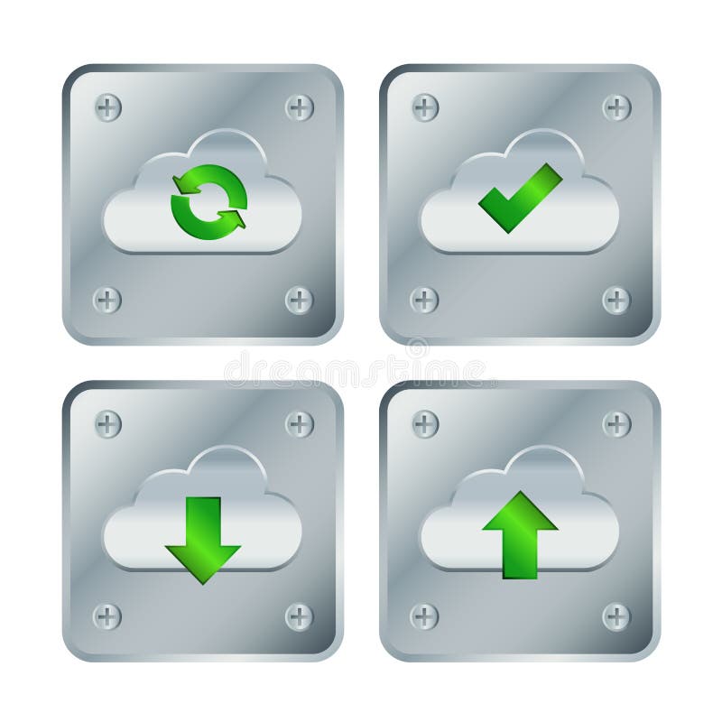 Cloud Button Square stock illustration. Illustration of complete - 54057191
