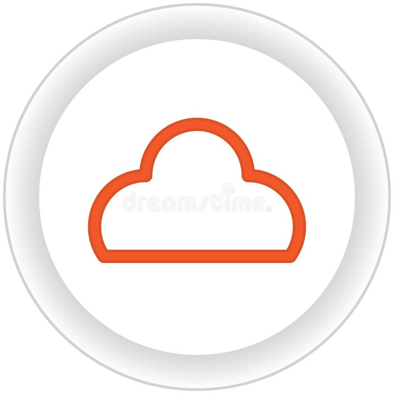 Cloud Button. Vector Illustration Decorative Design Stock Vector ...