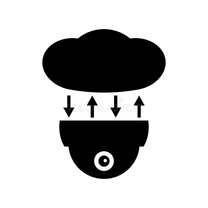 Cloud Camera Icon. Upload, Download and Data Storage. CCTV, Security ...