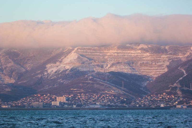 A Cloud Cap Over the Mountains Stock Image - Image of natural, outdoor ...