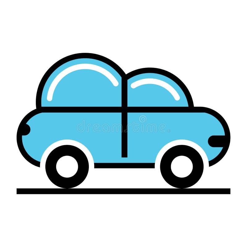 Cloud car vector logo stock vector. Illustration of mini - 228651493